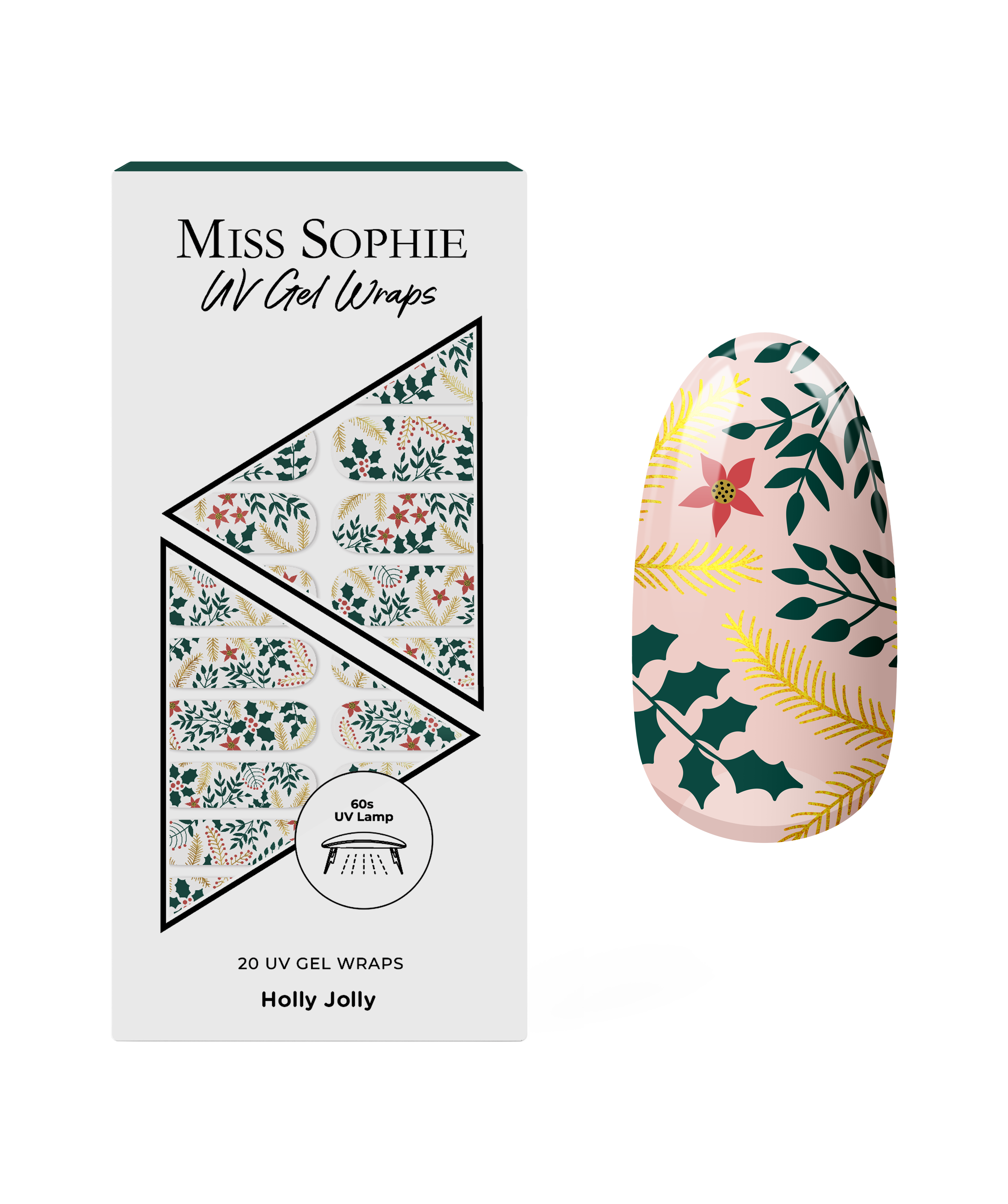 UV Gel Nagelfolie "Holly Jolly UV" | MISS SOPHIE – Miss Sophie